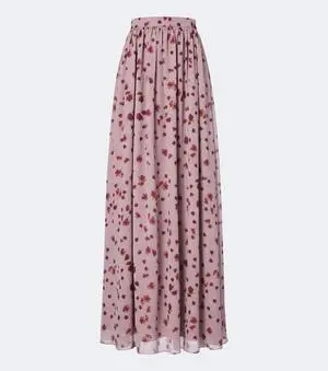 MARKARIAN Floral Chiffon Maxi Skirt - Pink