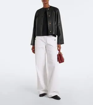 Max Mara Ruffled Cotton Jersey T-shirt - Black