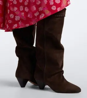 Isabel Marant Étoile Elita Suede Knee-high Boots - Brown