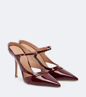 MALONE SOULIERS Patent Leather Pumps - Burgundy