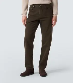 Zegna Straight Jeans In Cashmere