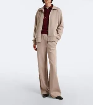 Max Mara Cotton-blend Jersey Sweatpants - Beige