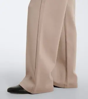 Max Mara Cotton-blend Jersey Sweatpants - Beige
