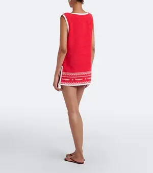 Posse Cody Cotton Terry Minidress With Front Tie