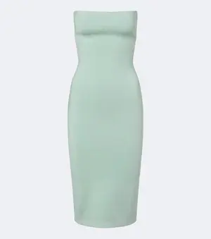 Jacquemus Sera Strapless Piqu� Midi Dress