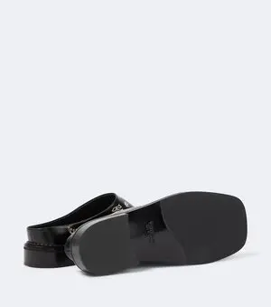 Simone Rocha Embroidered Floral Leather Mules