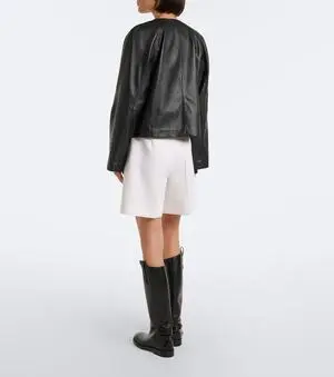 Max Mara Pleated Wool-blend Bermuda Shorts