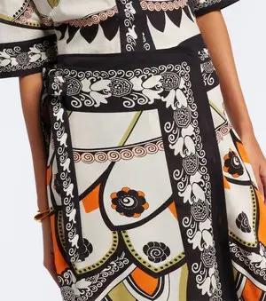 La DoubleJ Printed Cotton Muslin Wrap Skirt