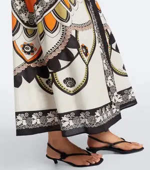 La DoubleJ Printed Cotton Muslin Wrap Skirt