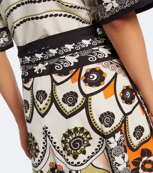 La DoubleJ Printed Cotton Muslin Wrap Skirt