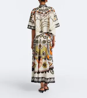 La DoubleJ Printed Cotton Muslin Wrap Skirt