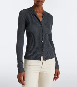 Burberry Ribbed-knit Cashmere Cardigan