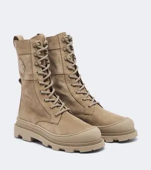 Moncler Vera Leather Ankle Boots - Beige