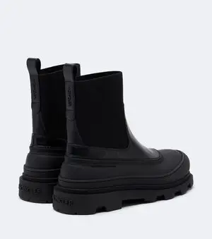 Moncler Vera Leather Ankle Boots - Black