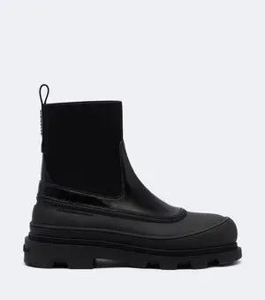 Moncler Vera Leather Ankle Boots - Black