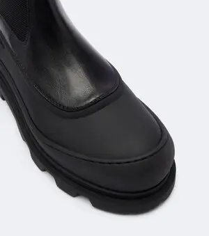 Moncler Vera Leather Ankle Boots - Black