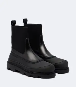Moncler Vera Leather Ankle Boots - Black