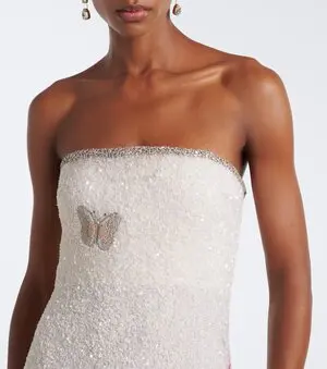 LA FUORI Embellished Bustier Gown