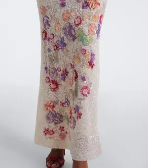 LA FUORI Embellished Bustier Gown