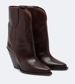 Isabel Marant Étoile Leyane Leather Cowboy Boots - Brown