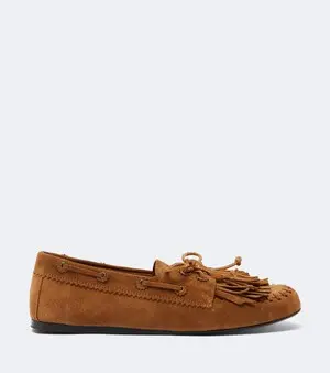 Isabel Marant Étoile Fersi Suede Boat Shoes With Fringe Detail - Brown