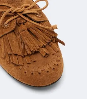 Isabel Marant Étoile Fersi Suede Boat Shoes With Fringe Detail - Brown