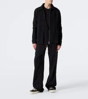 Rick Owens Suede-trimmed Leather Sneakers - Black