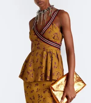 Dries Van Noten Floral Peplum Top