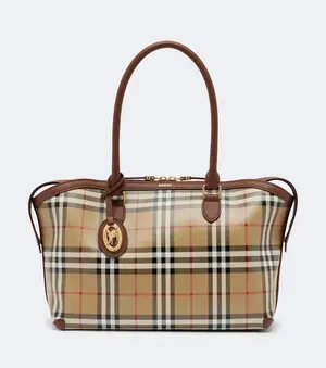 Burberry Check Medium Tote Bag - Beige