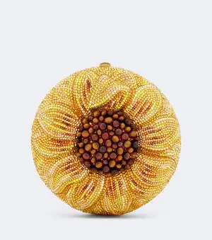 Judith Leiber Sunflower Soleil Embellished Clutch - Orange