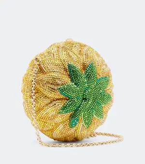 Judith Leiber Sunflower Soleil Embellished Clutch - Orange