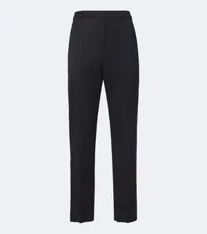 Saint Laurent Wool Gabardine Straight Pants