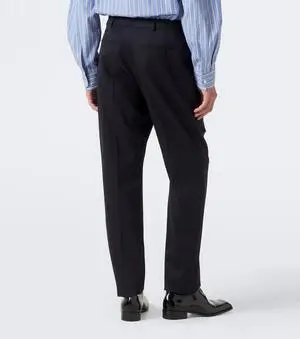 Saint Laurent Wool Gabardine Straight Pants