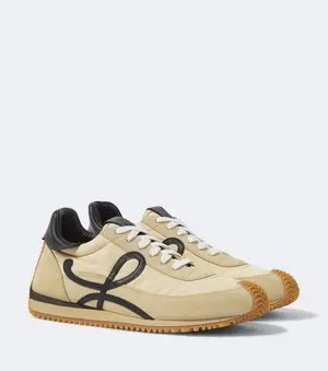 Loewe Ballet Runner 2.0 Suede-trimmed Sneakers - Beige
