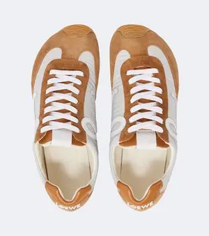 Loewe Ballet Runner 2.0 Suede-trimmed Sneakers - Brown