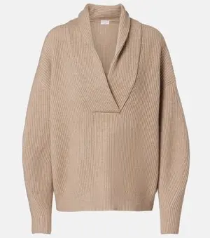 Brunello Cucinelli Ribbed-knit Cashmere Sweater - Brown