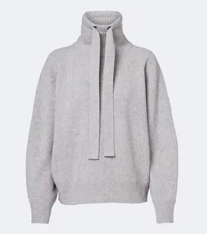 Brunello Cucinelli Ribbed-knit Cashmere Sweater - Grey