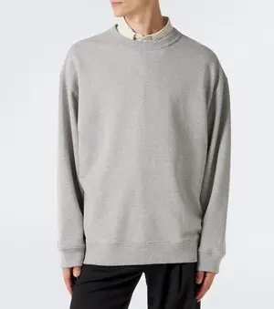 Dries Van Noten Cotton Jersey Sweatshirt - Grey
