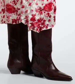 Isabel Marant Étoile Denvee Leather Cowboy Boots - Brown
