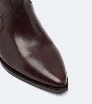 Isabel Marant Étoile Denvee Leather Cowboy Boots - Brown