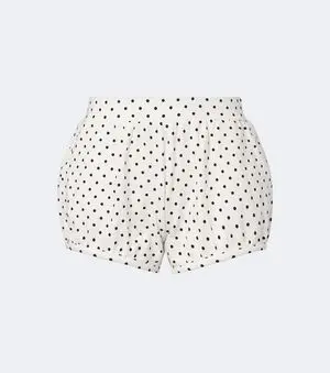 Posse Tommy Polka-dot Cotton-blend Jersey Shorts - White