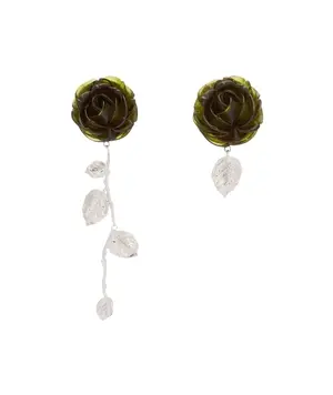Magda Butrym Floral Drop Earrings - Green
