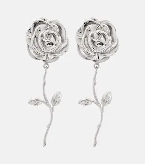 Magda Butrym Floral Drop Earrings - Silver