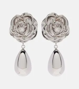 Magda Butrym Floral Drop Earrings - Silver