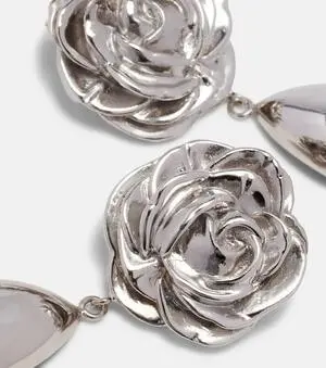 Magda Butrym Floral Drop Earrings - Silver