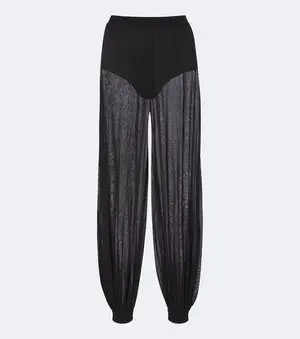 Simkhai Flora Sheer Knit Balloon Pants