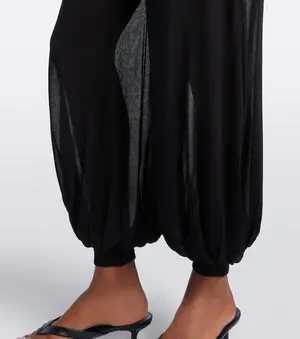 Simkhai Flora Sheer Knit Balloon Pants