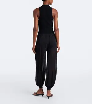 Simkhai Flora Sheer Knit Balloon Pants