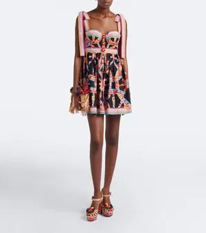 Dolce & Gabbana Woven Platform Sandals With Multicolor Pom-pom Embellishments
