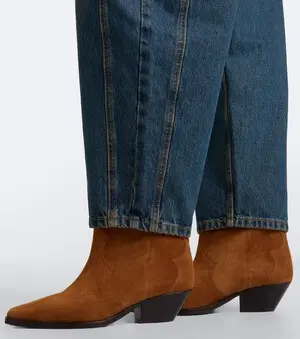 Isabel Marant Étoile Dewina Suede Cowboy Boots